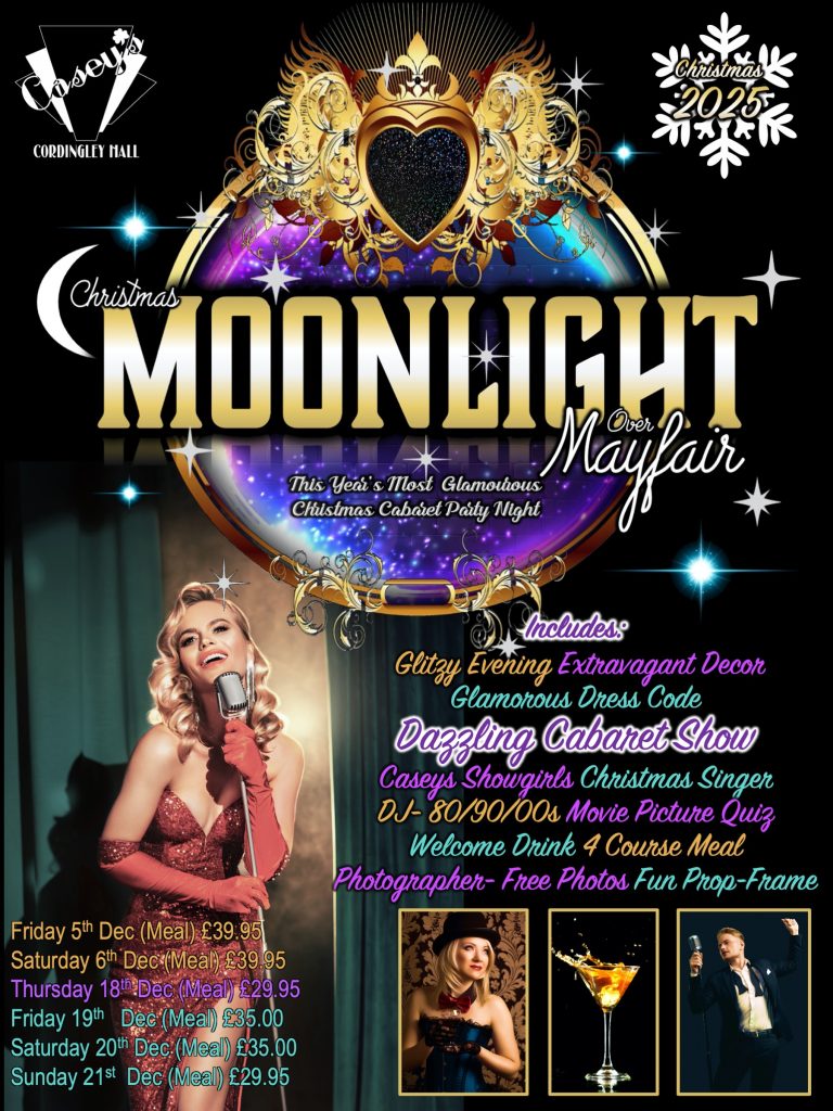 2025 Christmas Moonlight over Mayfair Cabaret Party Saturday 20th December - Casey's Cordingley ...